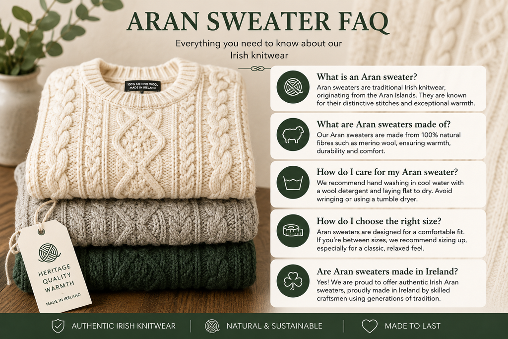 Aran Sweater FAQ: Meaning, History, Sizing and Buying Guide (Complete ...